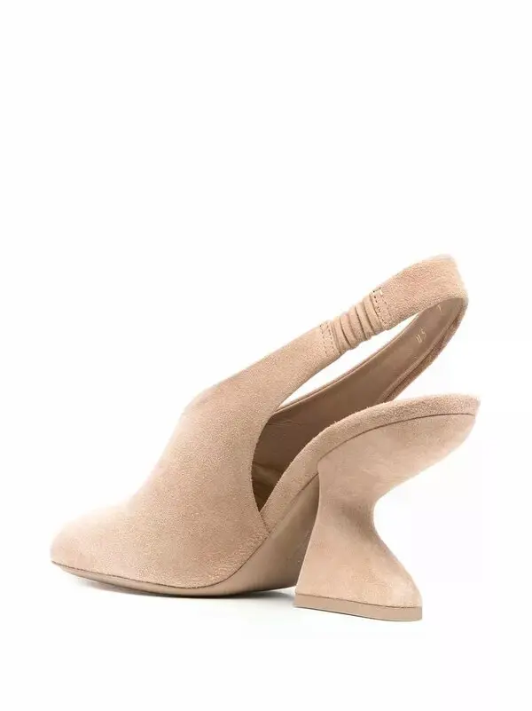FERRAGAMO Sculptural Heel Slingback Pumps