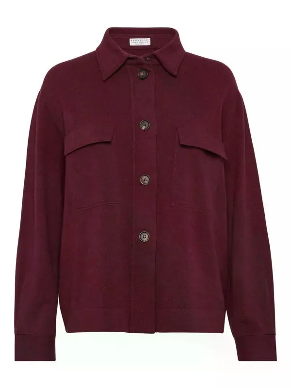 Brunello Cucinelli Buttoned Flap-pocket Cardigan - Red
