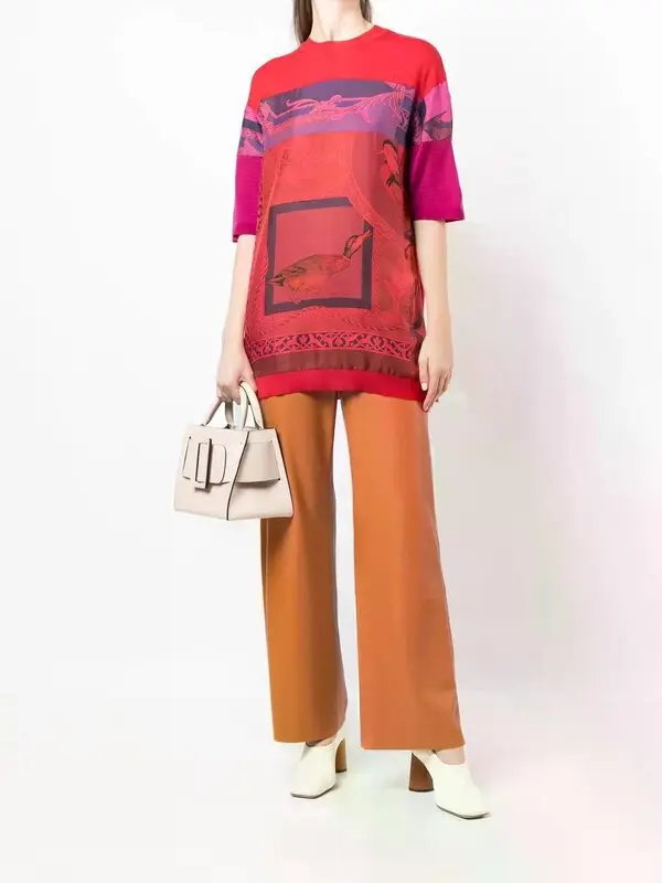 FERRAGAMO Heritage Print Long T-shirt