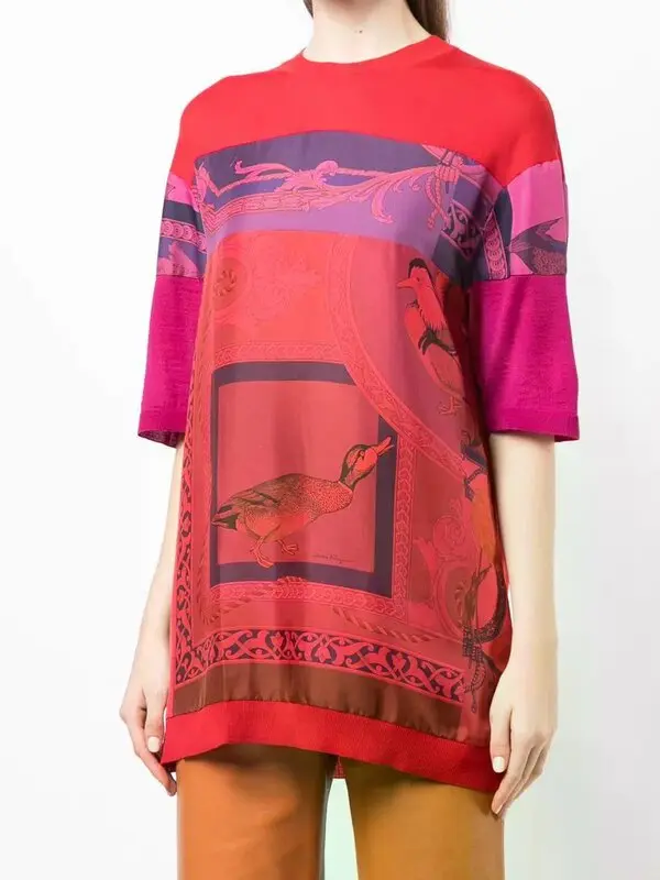 FERRAGAMO Heritage Print Long T-shirt