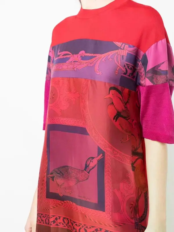 FERRAGAMO Heritage Print Long T-shirt
