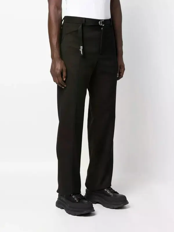 FERRAGAMO Straight-leg Belted Trousers