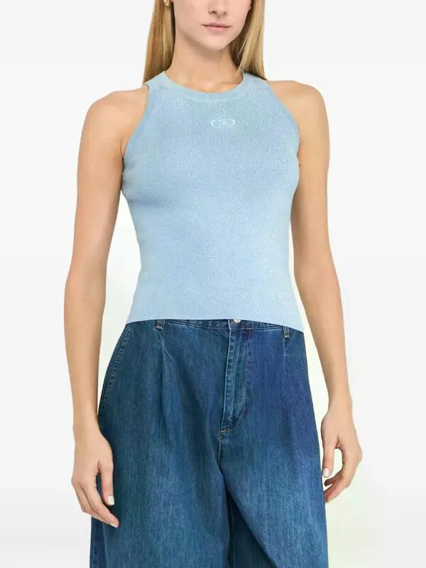 Liu Jo Ribbed Texture Logo Top