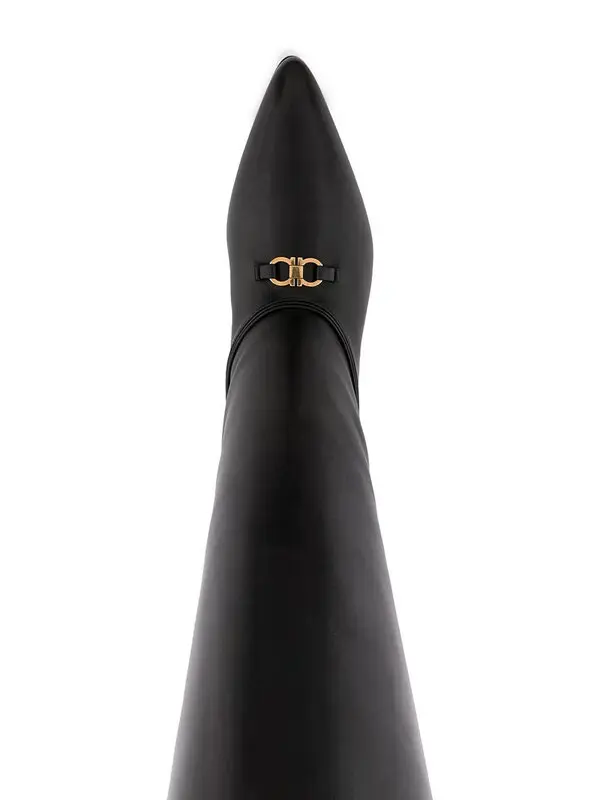 FERRAGAMO Gancini Buckle Knee-high Boots