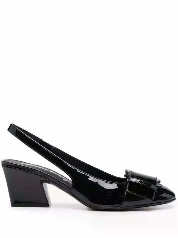 FERRAGAMO Briget Patent Leather Slingback Pumps