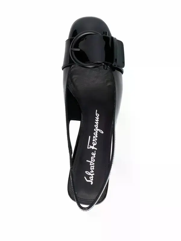 FERRAGAMO Briget Patent Leather Slingback Pumps