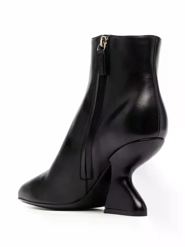 FERRAGAMO Sculptural Heel Ankle Boots