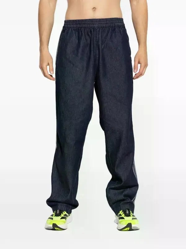Adidas Wide-leg Denim Jeans With 3-stripe Detail