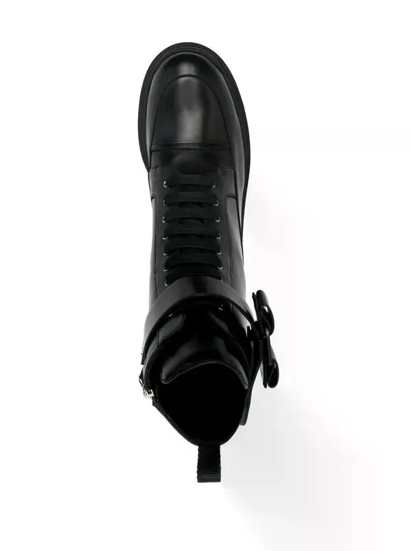 FERRAGAMO Leather Combat Boots