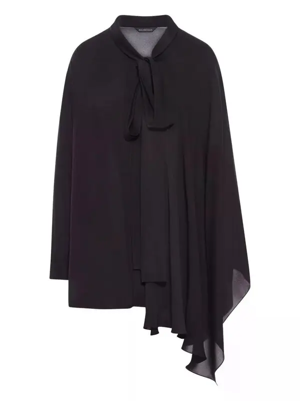 Balenciaga Asymmetrical Pussy-bow Blouse
