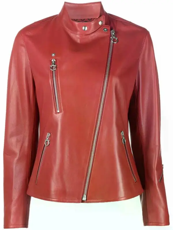 FERRAGAMO High-neck Leather Jacket