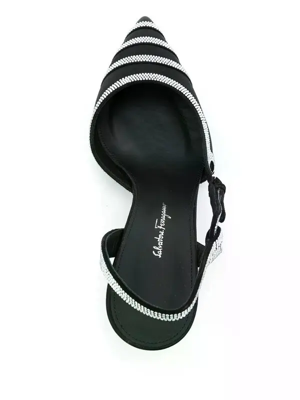 FERRAGAMO Embellished Slingback Pumps