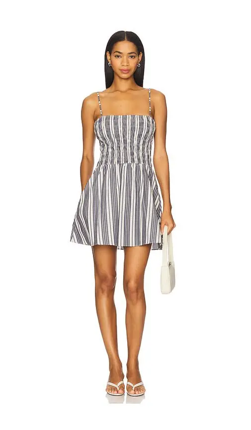 Faithfull The Brand Corah Mini Dress - Navy