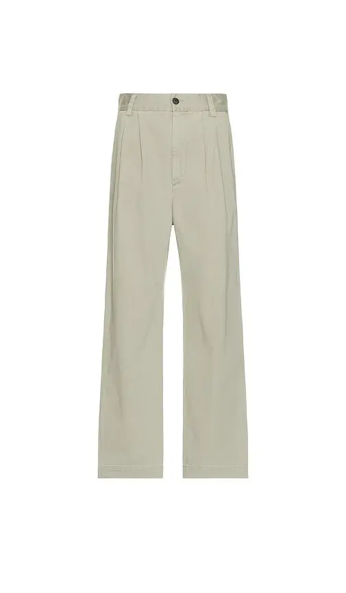 AGOLDE Slater Pleated Twill Trouser - Grey