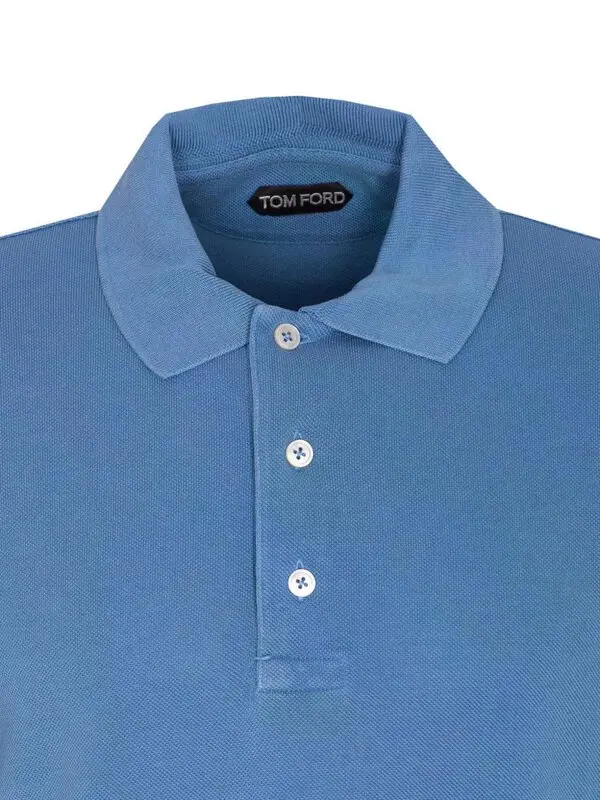 TOM FORD Short-sleeve Polo Shirt - Blue