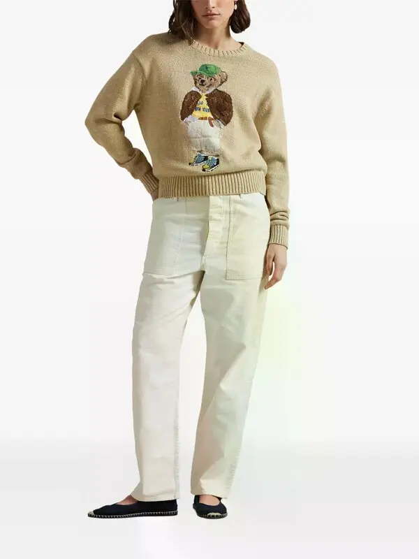 Polo Ralph Lauren Polo Bear Intarsia-knit Crew Neck Sweater