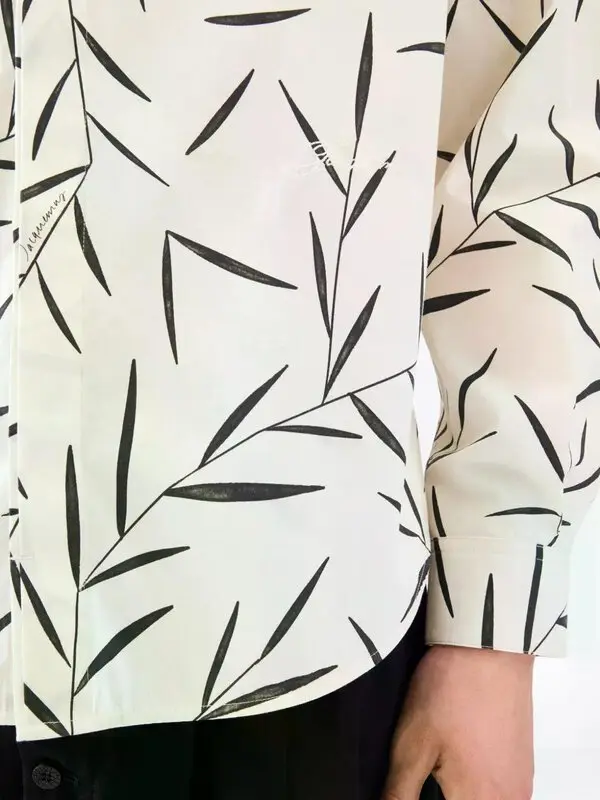 Jacquemus Le Simon Ml Leaf-print Button-up Shirt