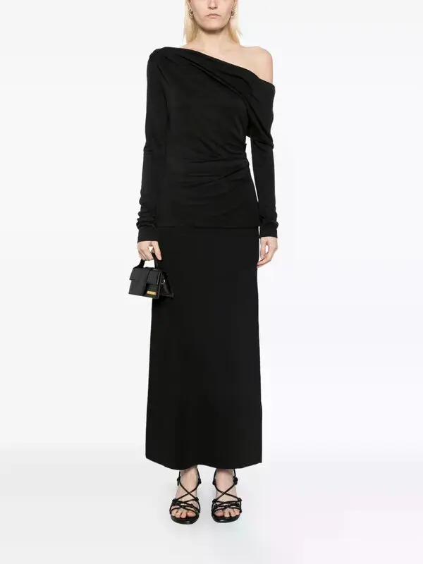 Acler Noble Top With Asymmetric Neckline And Draped Detailing