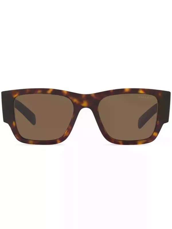 Prada Tortoiseshell-effect Square Sunglasses - Brown