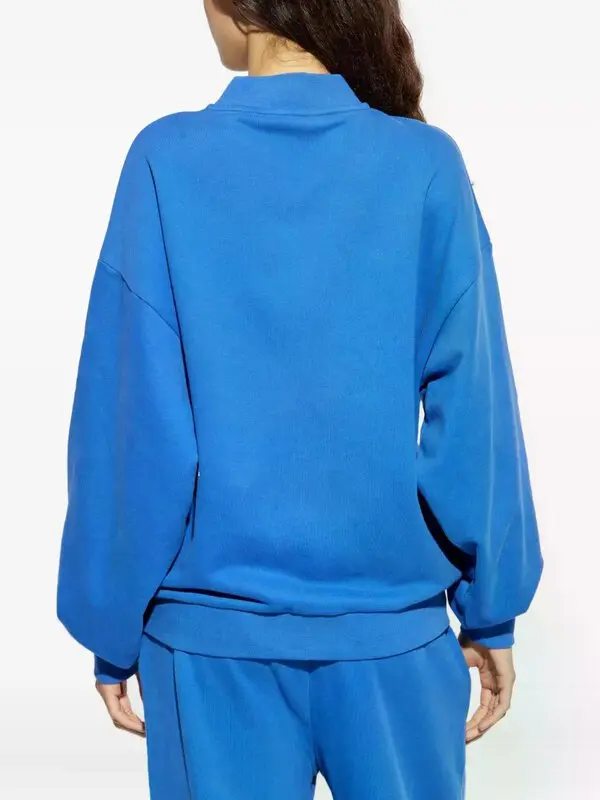 PANGAIA Zip-front Bomber Jacket With Text Detail - Blue