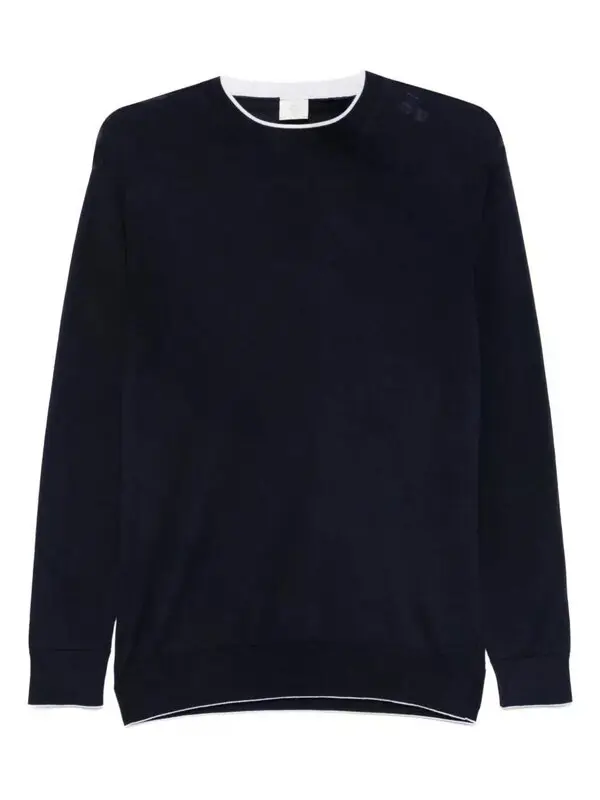 Eleventy Round Neck Sweater - Blue