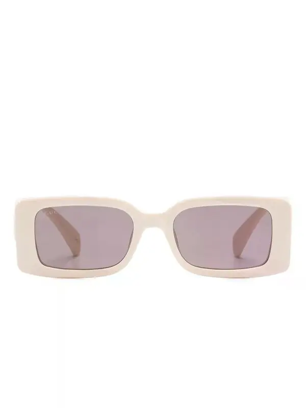 Gucci Rectangle Frame Sunglasses - Neutrals