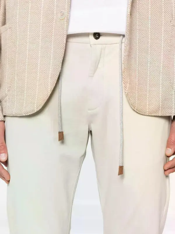 Eleventy Drawstring Waist Trousers - Neutrals