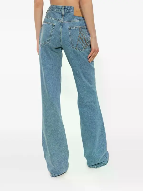 Attico Flared High-waist Jeans