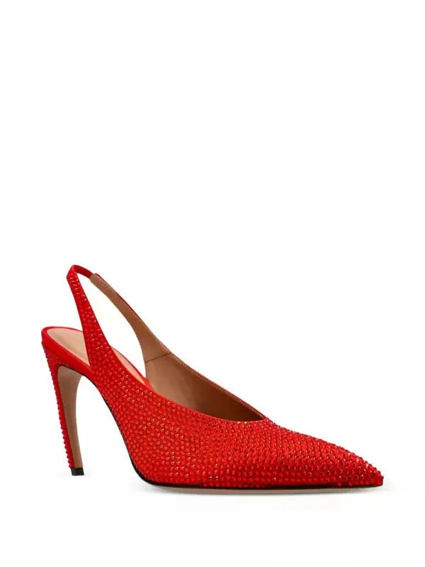Attico 95mm Viper Crystal-embellished Slingback Pumps