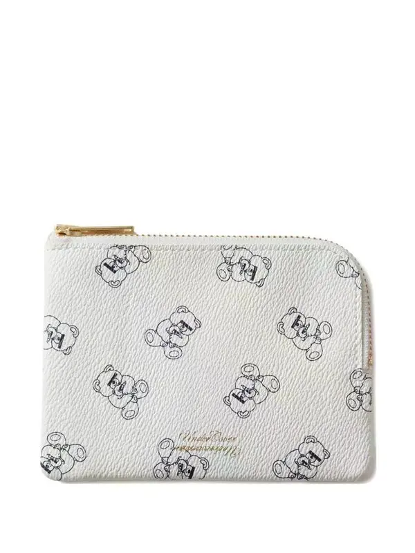 Undercover Teddy-print Zip-around Purse - White