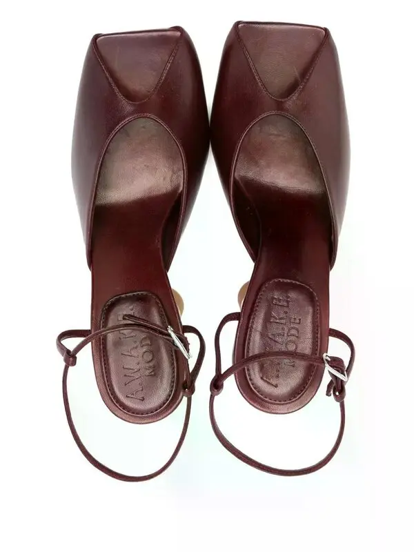 A.W.A.K.E. Mode 85mm Metallic Heel Peep-toe Pumps