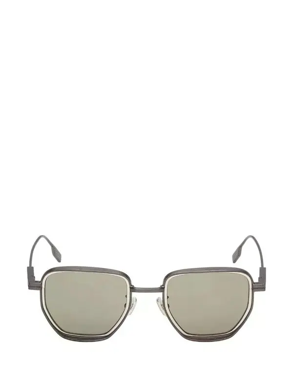 Zegna Square-frame Sunglasses - Silver