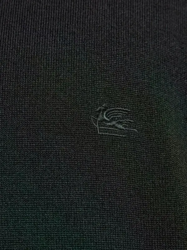 Etro Embroidered Turtleneck Sweater - Black
