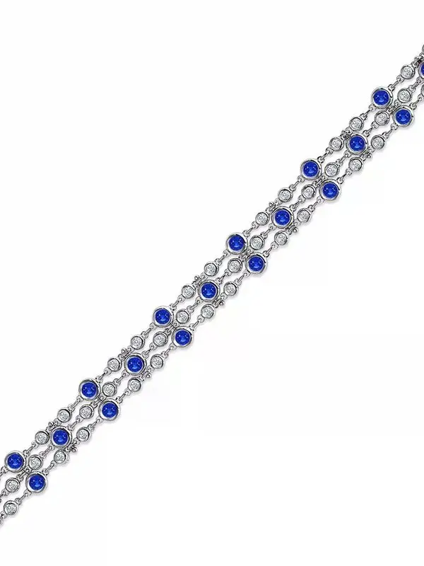 PRAGNELL 18kt White Gold Sapphire And Diamond Bracelet - Silver