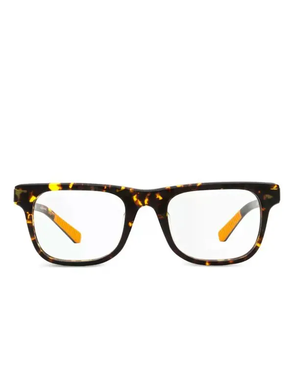 Shinola Rectangle Frame Tortoise Glasses - Brown