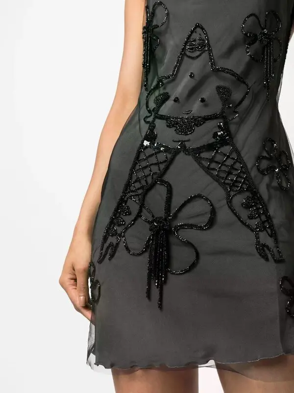 Gcds Embellished Tulle Mini Dress
