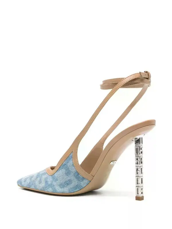 Gcds 120mm Slingback Leather Pumps