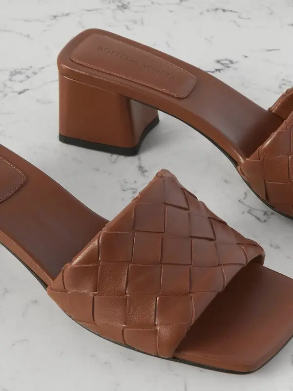 Bottega Veneta Riva Intrecciato Leather Mules