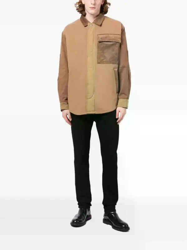 Emporio Armani Corduroy-panelled Cotton Jacket