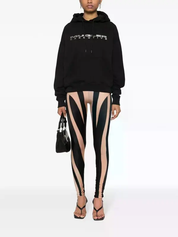 MUGLER Logo-lettering Jersey Hoodie