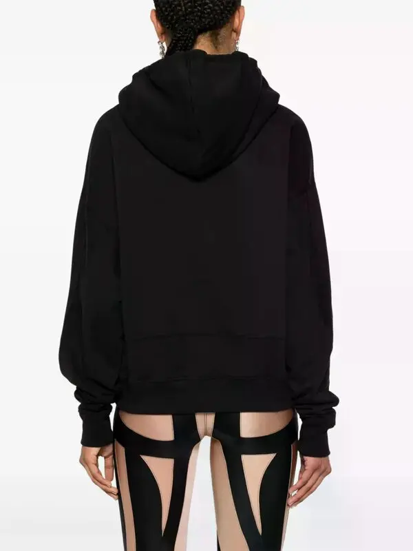 MUGLER Logo-lettering Jersey Hoodie