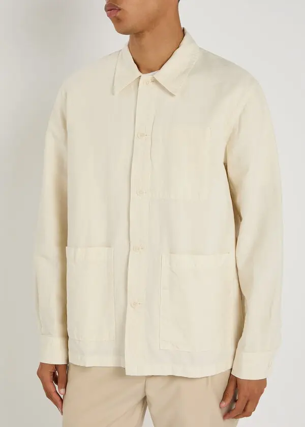 Norse Projects Julian Cotton-blend Overshirt Jacket - Stone