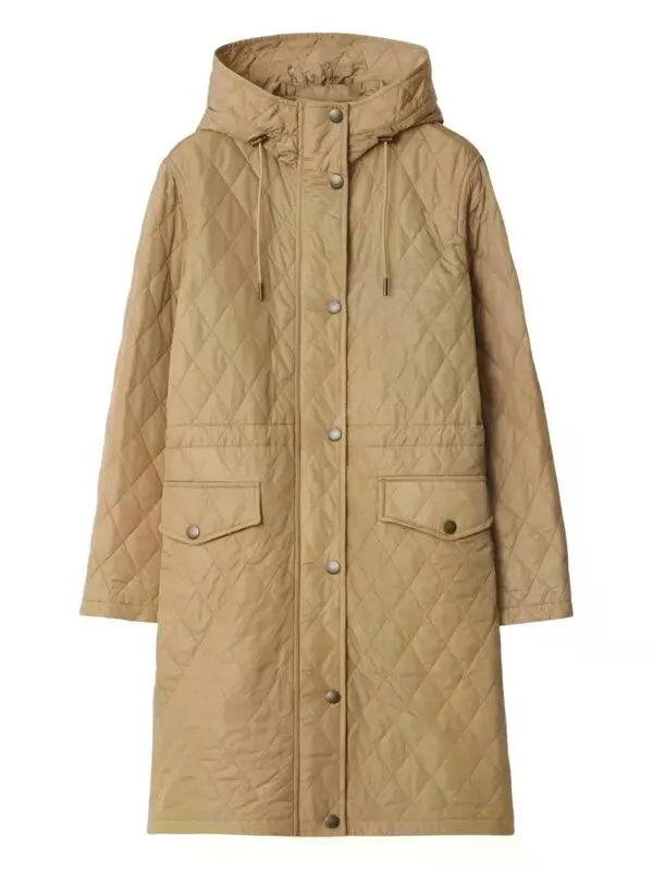 Burberry Quilted Hooded Coat