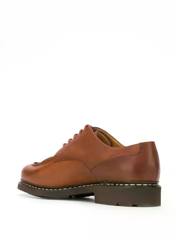 Paraboot Stitch-detail Leather Derby Shoes