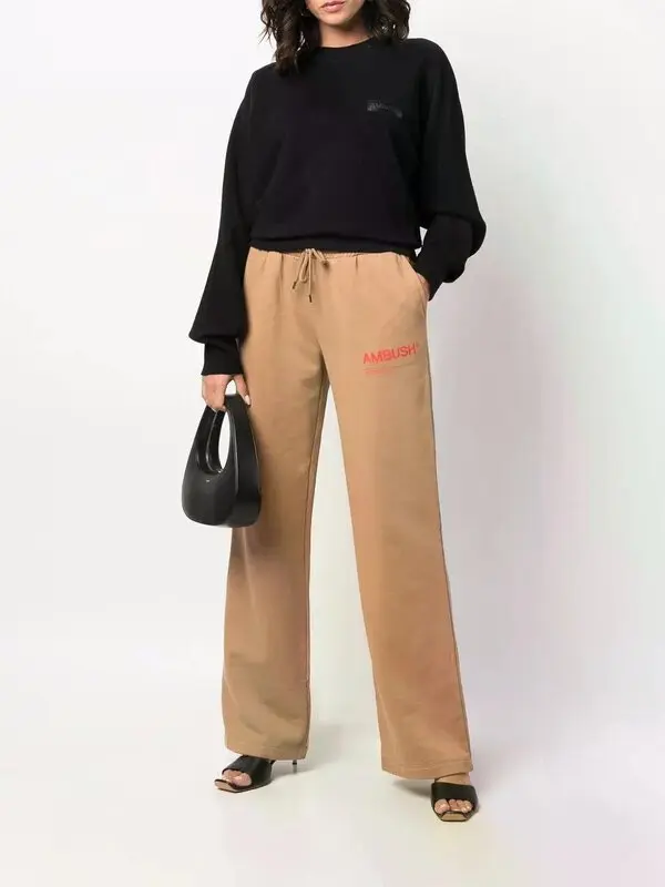 AMBUSH Logo Print Wide Leg Joggers