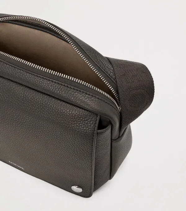 Loewe Medium Leather Pebble Messenger Bag - Grey