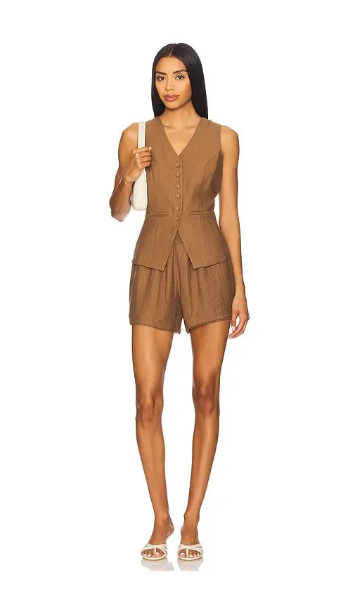 Heartloom Campari Vest - Brown