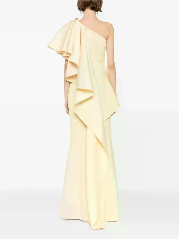 SAIID KOBEISY Ruffled Scuba Dress