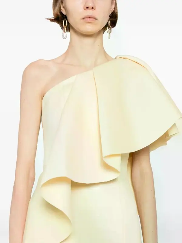 SAIID KOBEISY Ruffled Scuba Dress