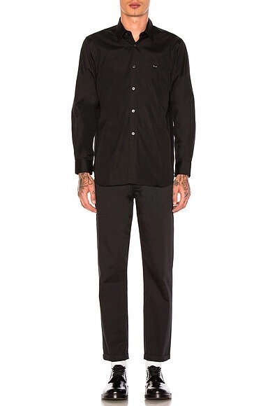 Play Comme Des Garcon Small Emblem Cotton Button Down